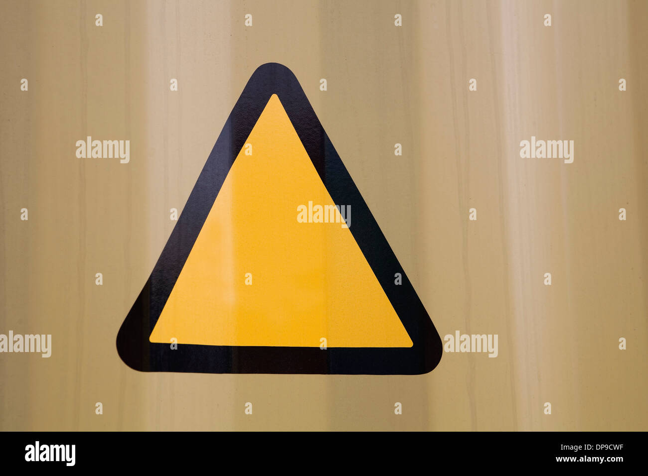 Close-up of warning triangle Stock Photo - Alamy
