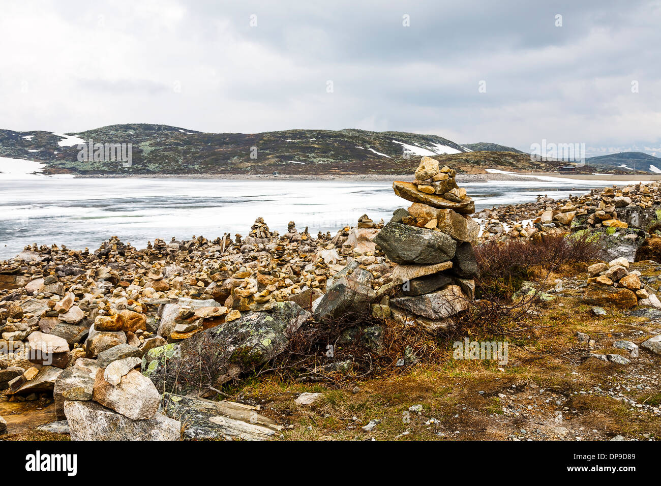 Icy arctic landscape in Norway Stock Photo - Alamy