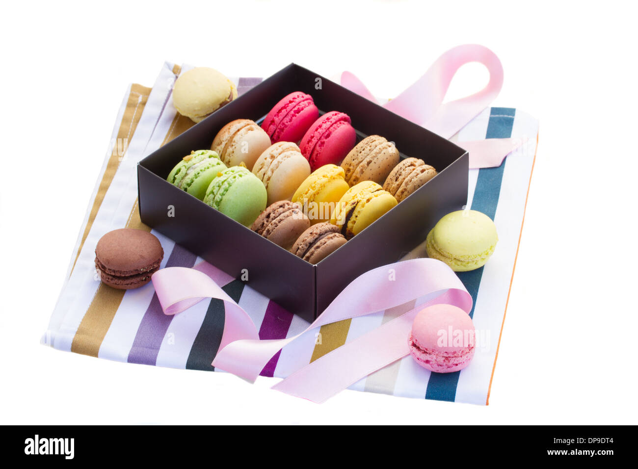 Box of macaroons Cut Out Stock Images & Pictures - Alamy