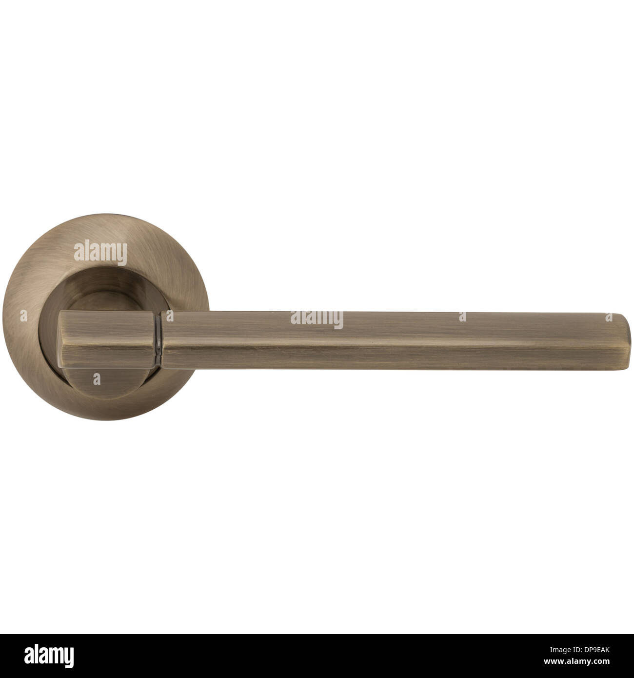 Classic door handle side view isolated on white Stock Photo - Alamy