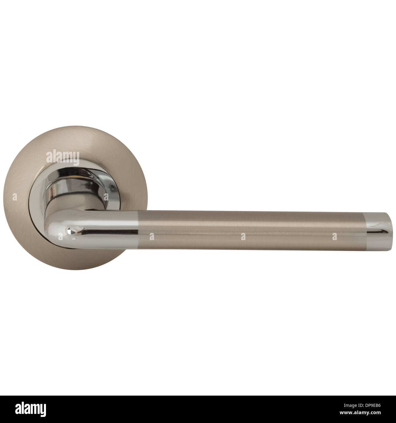 Classic door handle side view isolated on white Stock Photo - Alamy