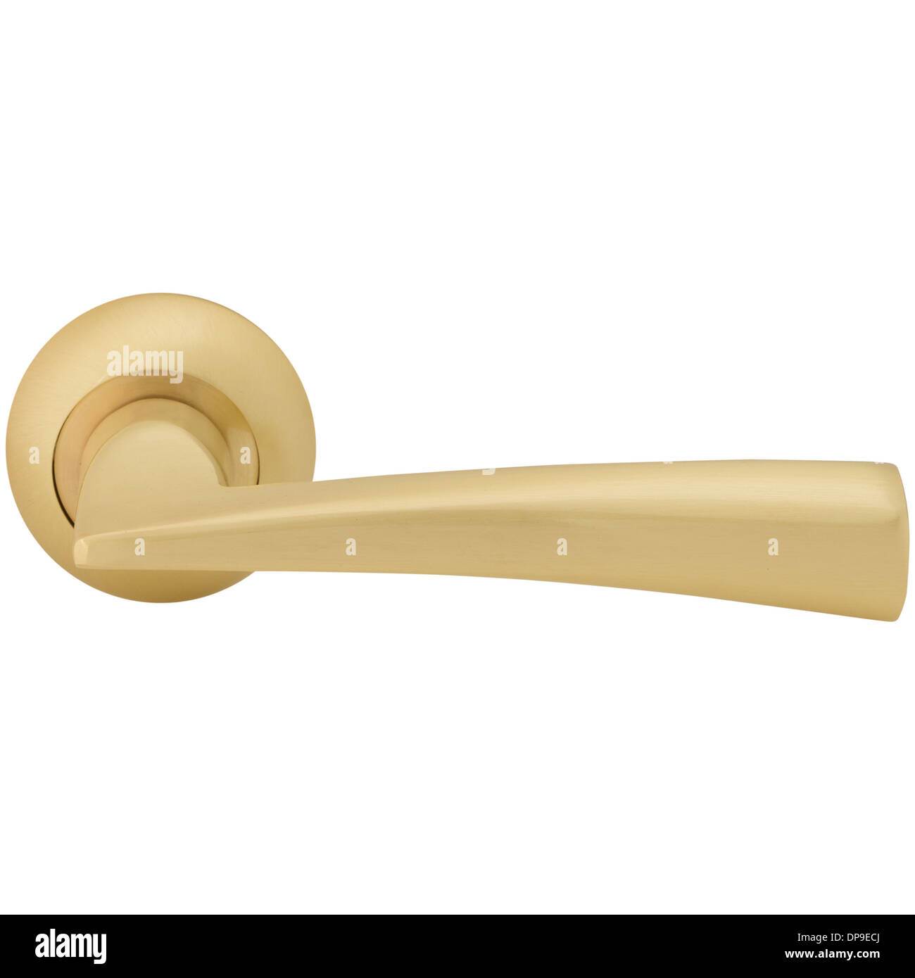 Classic door handle side view isolated on white Stock Photo - Alamy