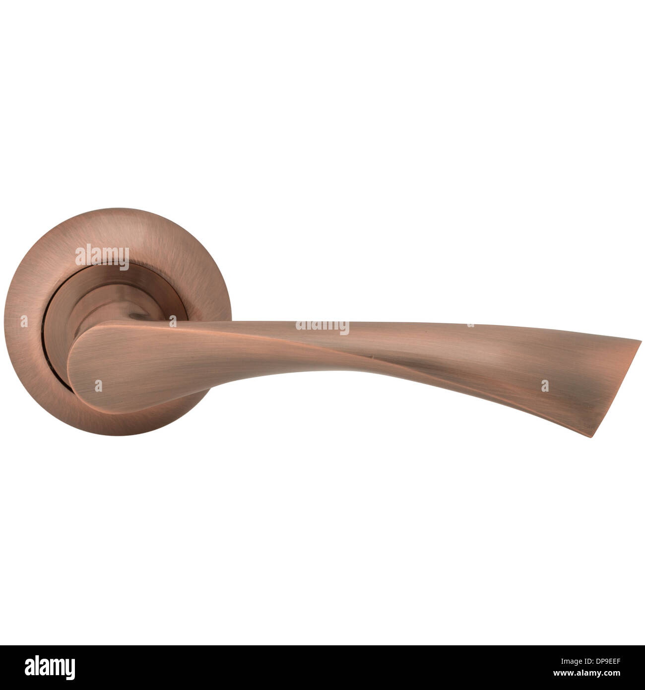 Classic door handle side view isolated on white Stock Photo - Alamy