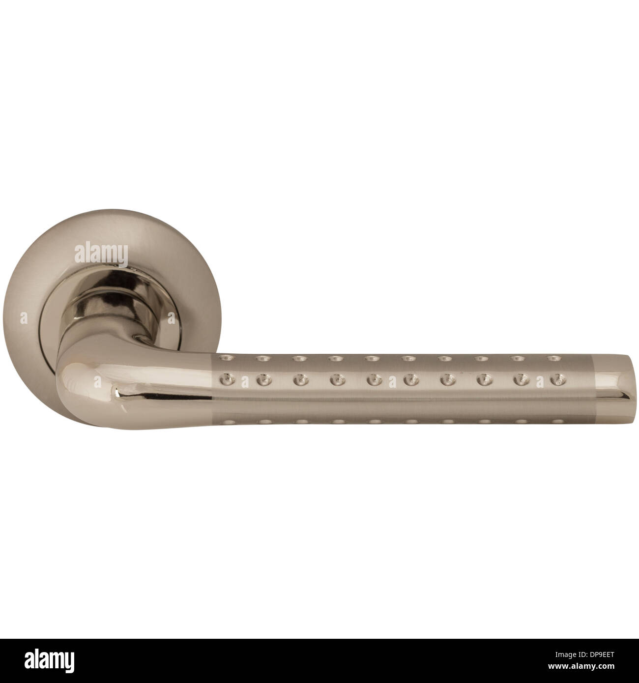 Classic door handle side view isolated on white Stock Photo - Alamy