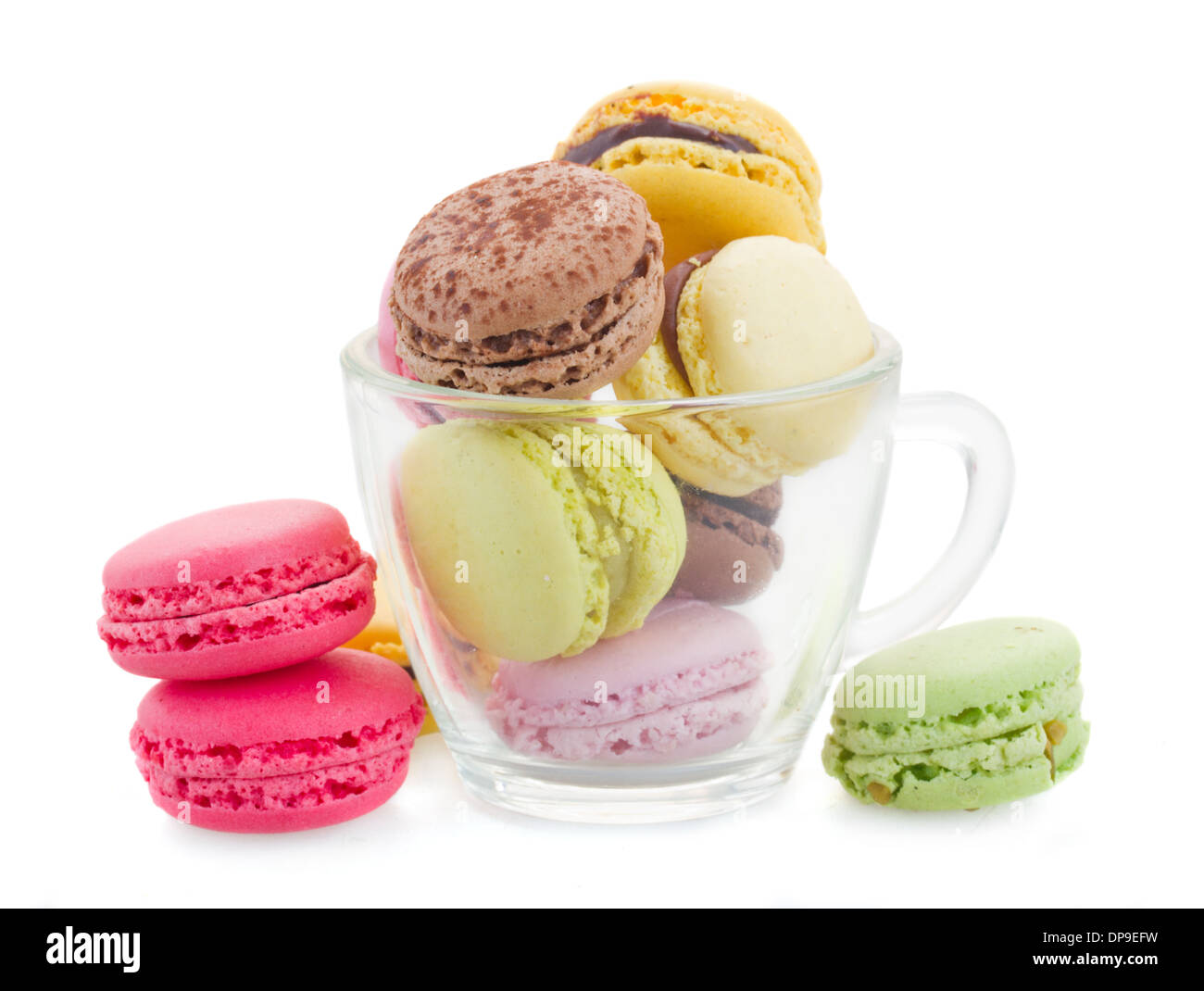 Assorted macaroons cookies tower hi-res stock photography and images ...