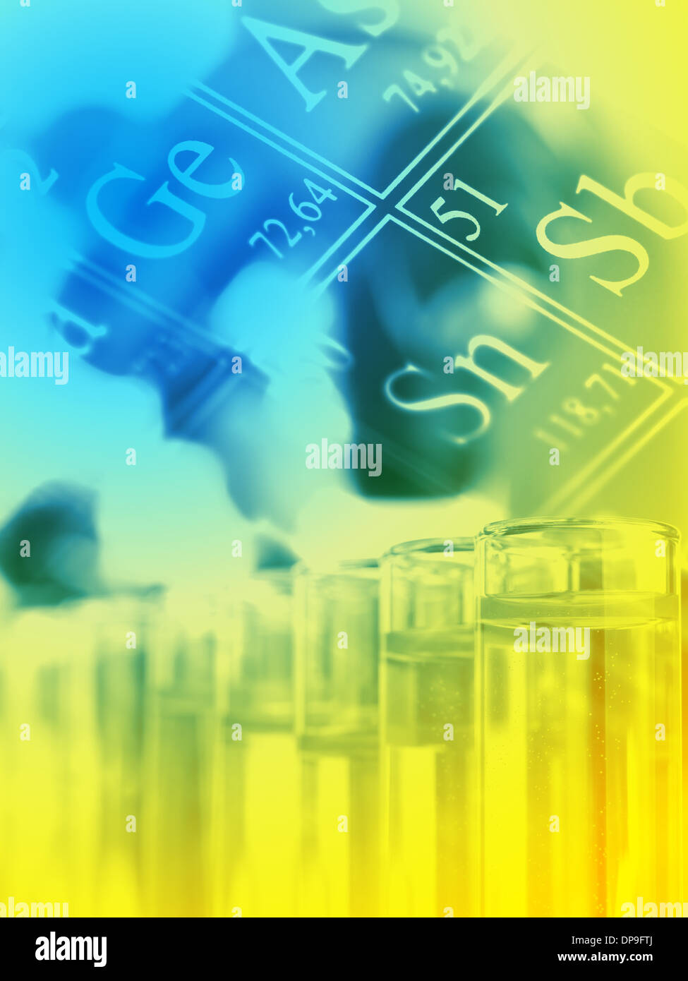 Test tubes with periodic system of the elements - chemistry or biology ...