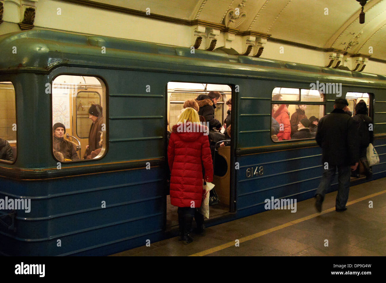 Moscow metro train hi-res stock photography and images - Alamy