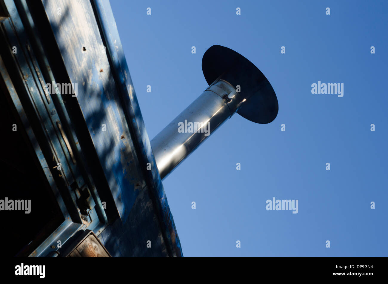 Close up of a travellers truck chimney Stock Photo - Alamy