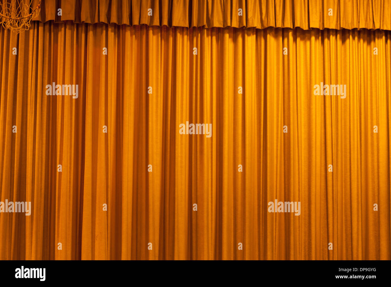 yellow curtain for background use Stock Photo - Alamy