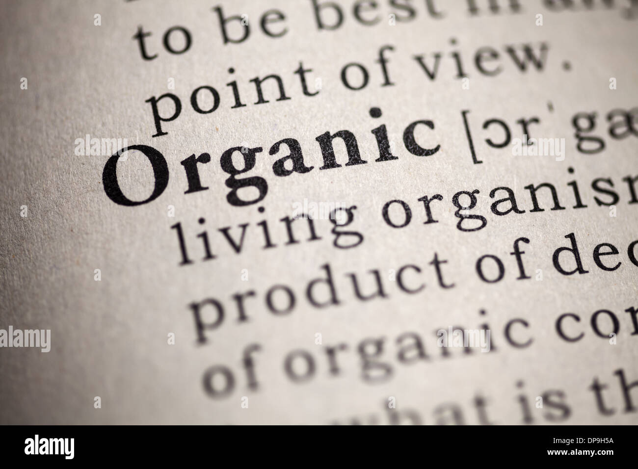 Fake Dictionary, Dictionary definition of the word organic Stock Photo ...