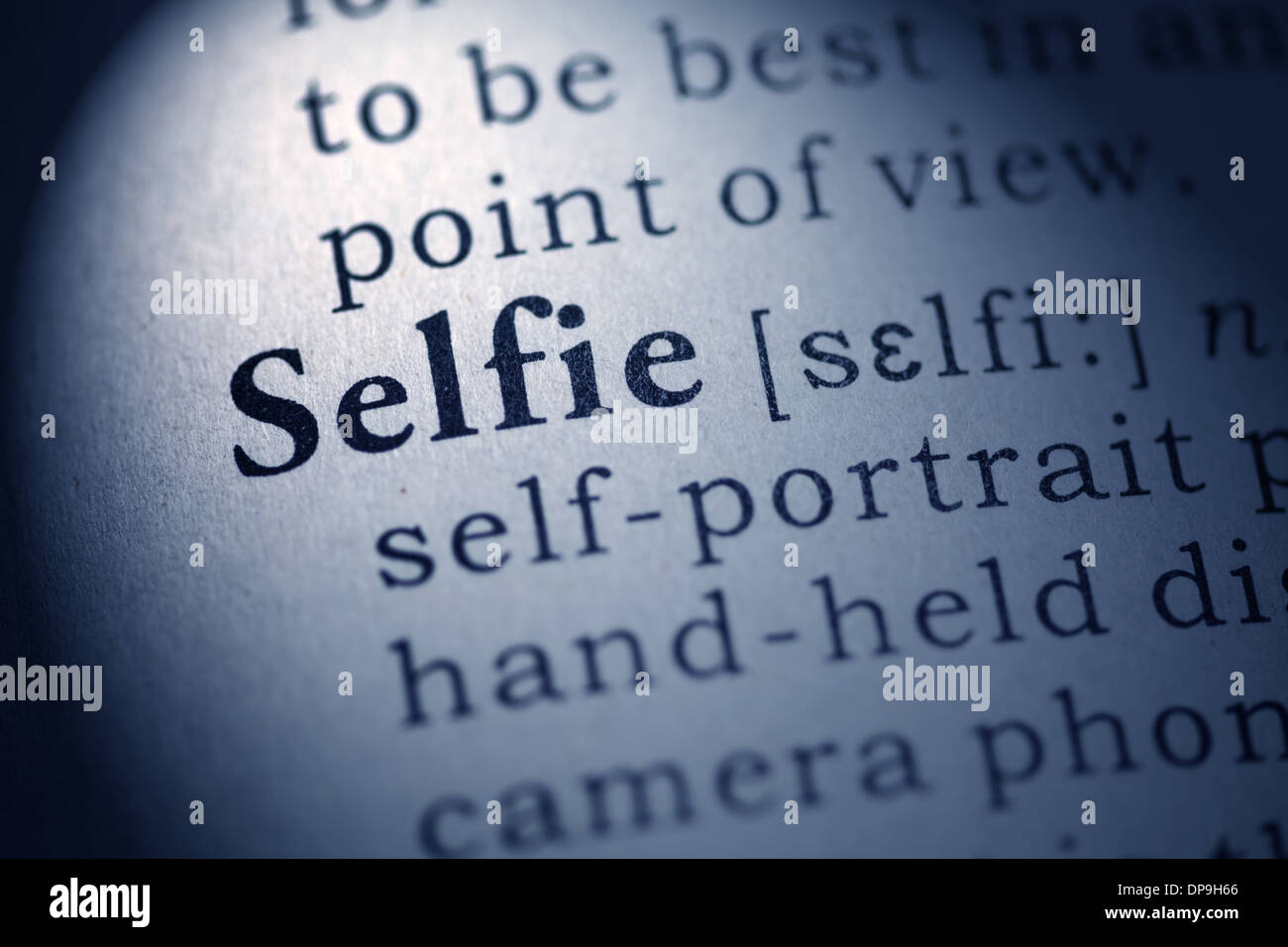Fake Dictionary, Dictionary definition of the word selfie Stock Photo ...