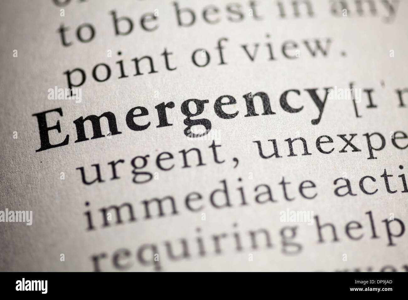 Fake Dictionary, Dictionary definition of the word emergency Stock ...