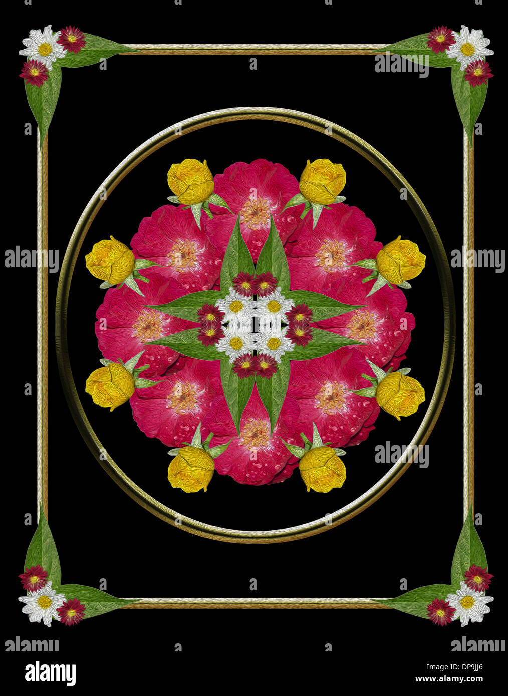 Geometric red rose pattern hi-res stock photography and images - Alamy