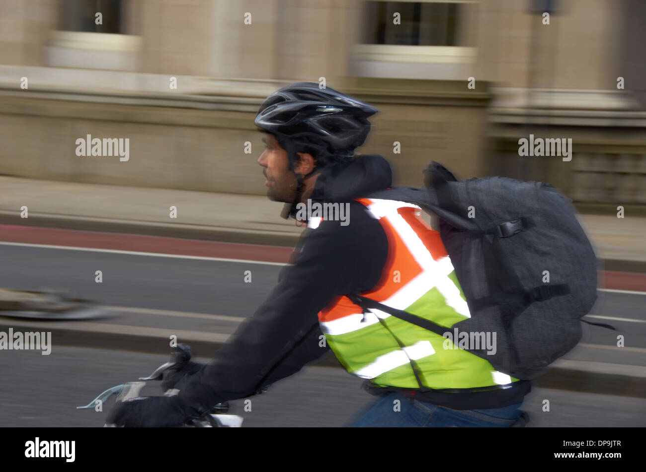 Reflective jacket cyclist hi-res stock photography and images - Alamy