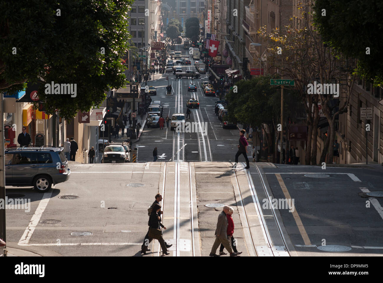 View of Powell Street looking south San Francisco USA Stock Photo - Alamy