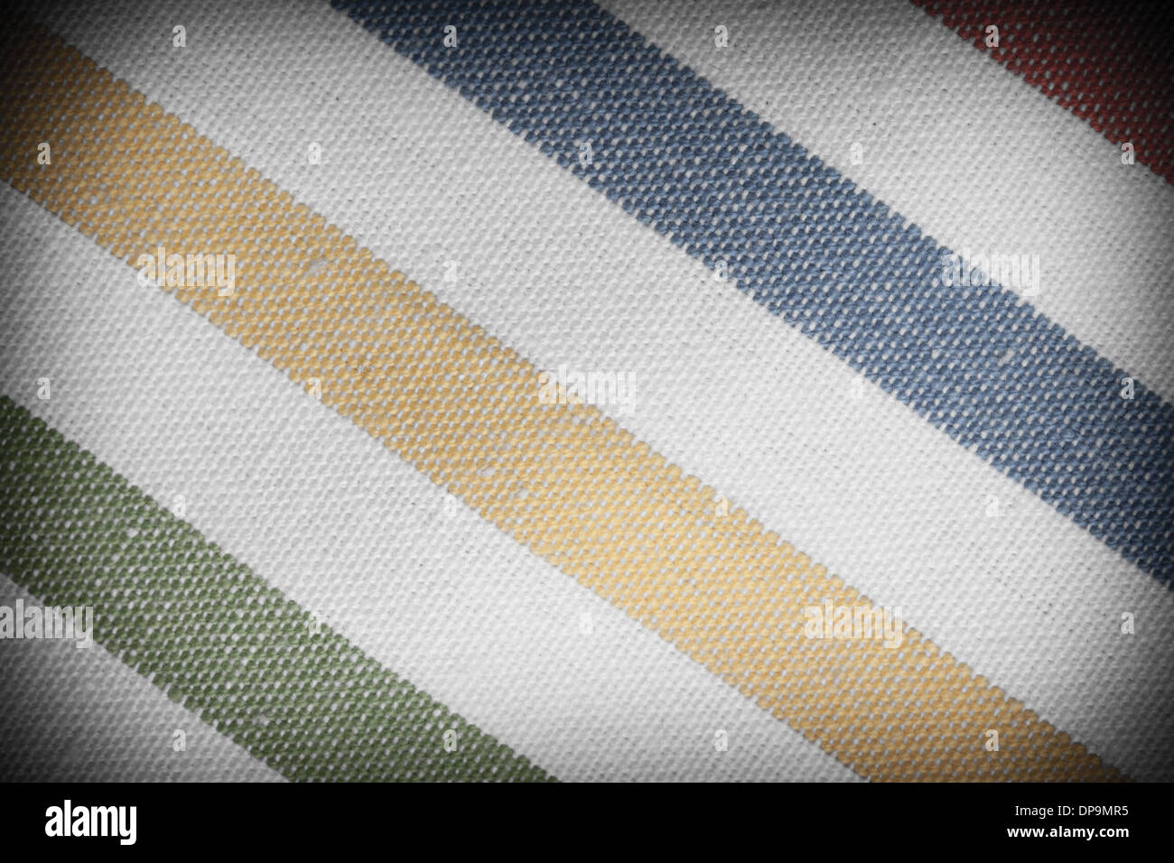 Closeup Of Colorful Striped Fabric Textile As Background Texture Or