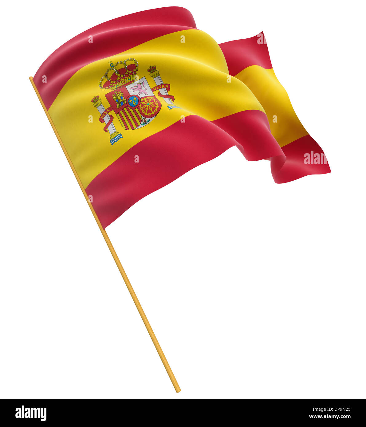 3D Spanish flag Stock Photo - Alamy