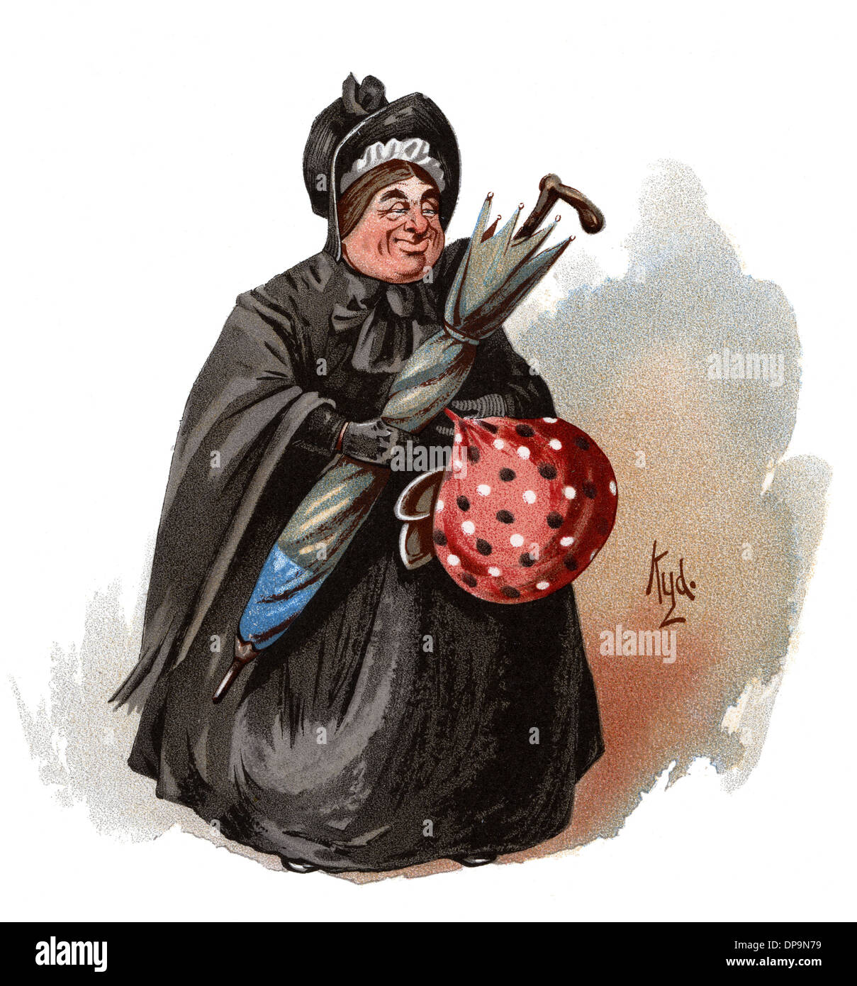 Sarah Gamp. Dickens character Stock Photo - Alamy
