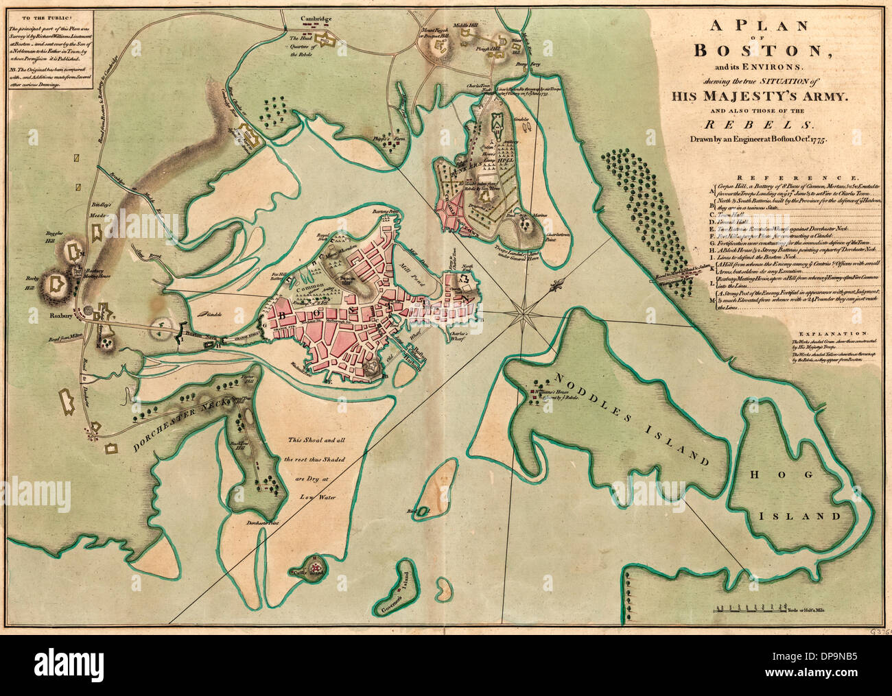A plan of Boston, and its environs, showing the true situation of His ...