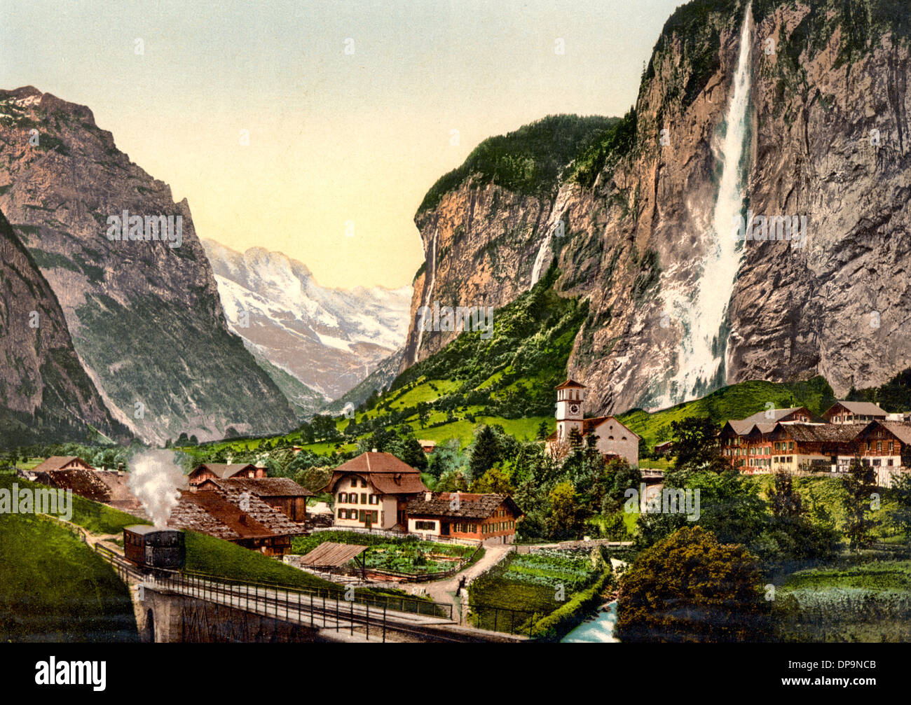 Lauterbrunnen Valley, Staubbach and Jungfrau, Bernese Oberland ...