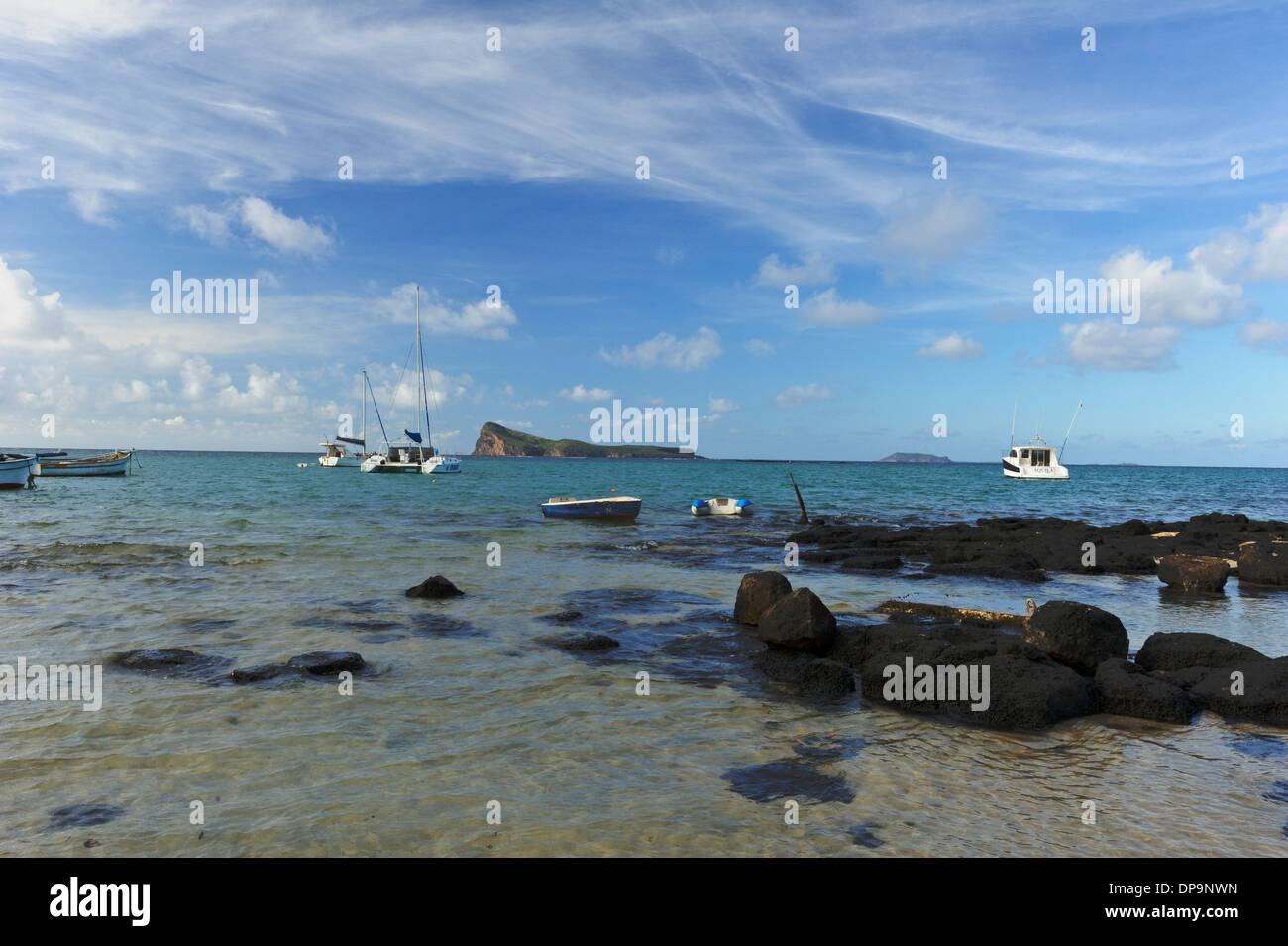 Coin De Mire Island seen at Cap Malheureux, Mauritius Stock Photo - Alamy