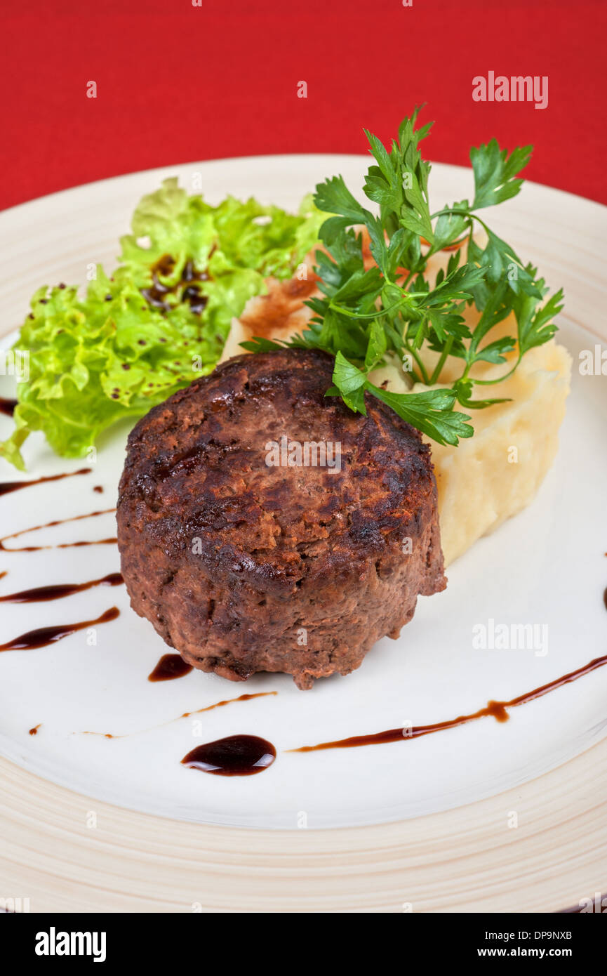 Fried meat steak Stock Photo - Alamy