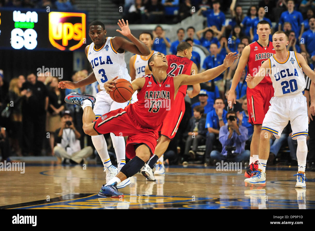Los Angeles, CA, USA. 9th Jan, 2014. Arizona Wildcats guard Nick ...