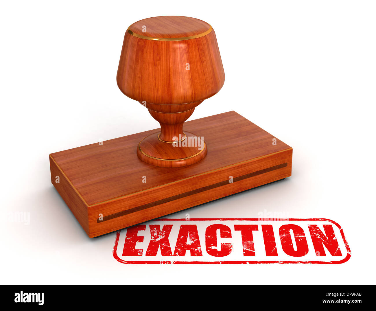 Rubber Stamp exaction (clipping path included Stock Photo - Alamy
