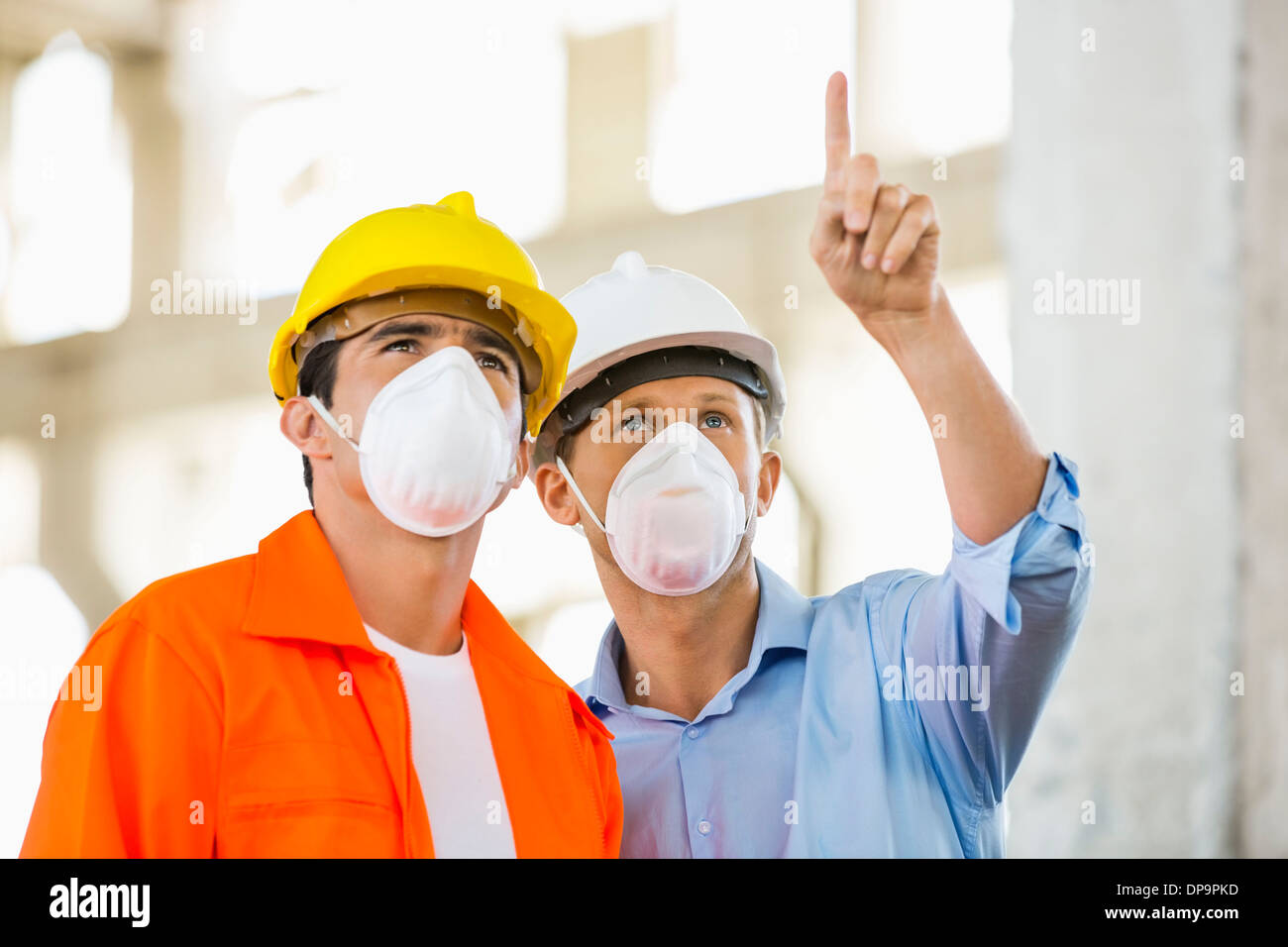 Construction Site Safety Hat And Mask High Resolution Stock Photography ...