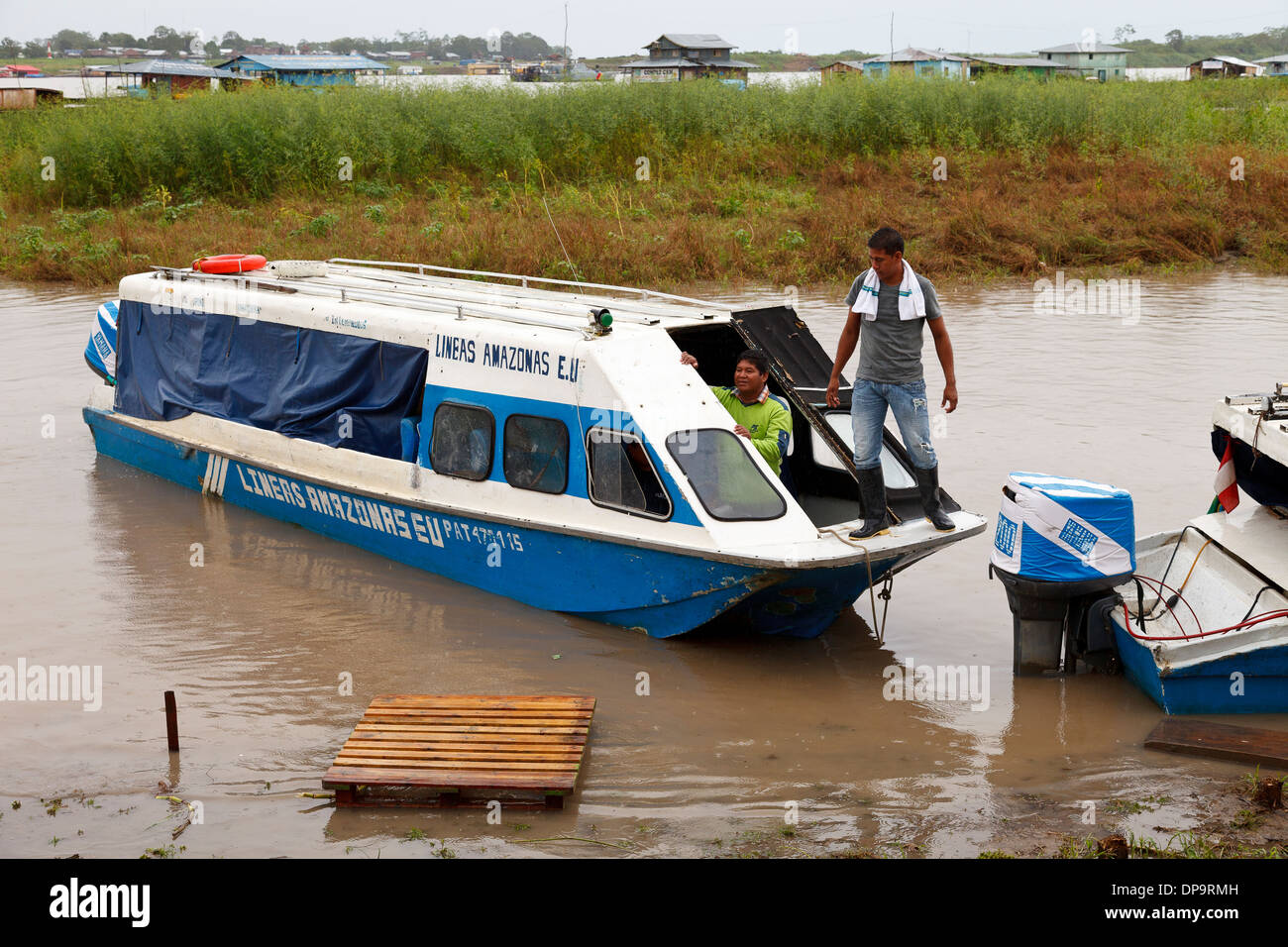 Boat bus in Leticia, Amazonas river, Colombia, America Stock Photo - Alamy