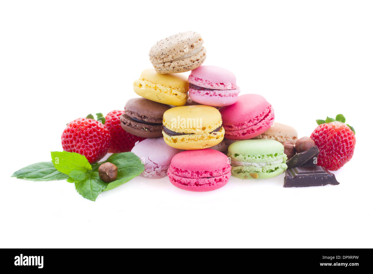 pile of macaroons with ingredients Stock Photo - Alamy