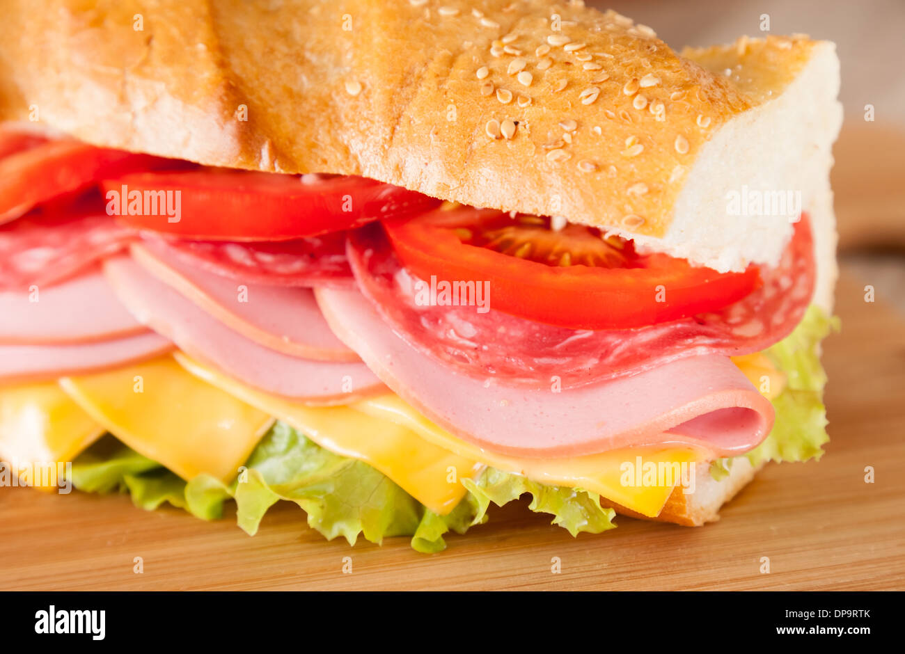 Served big sliced sandwich hi-res stock photography and images - Alamy
