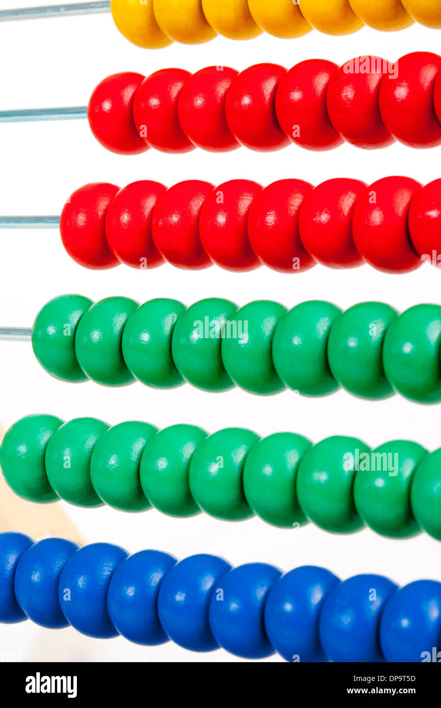 Colorful Wooden Abacus - Isolated on White Stock Photo - Alamy