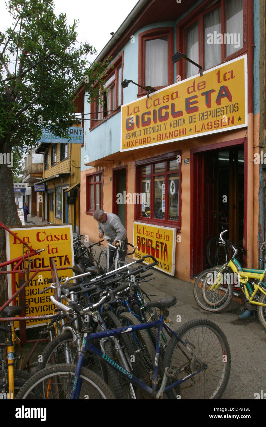 The colorful port city of Castro is the capital of Chiloe province ...