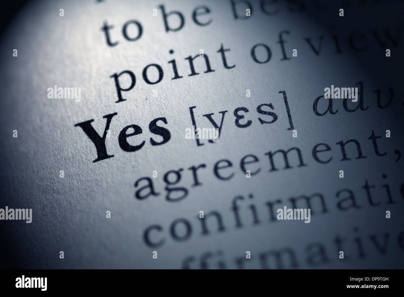 Word yes hi-res stock photography and images - Alamy