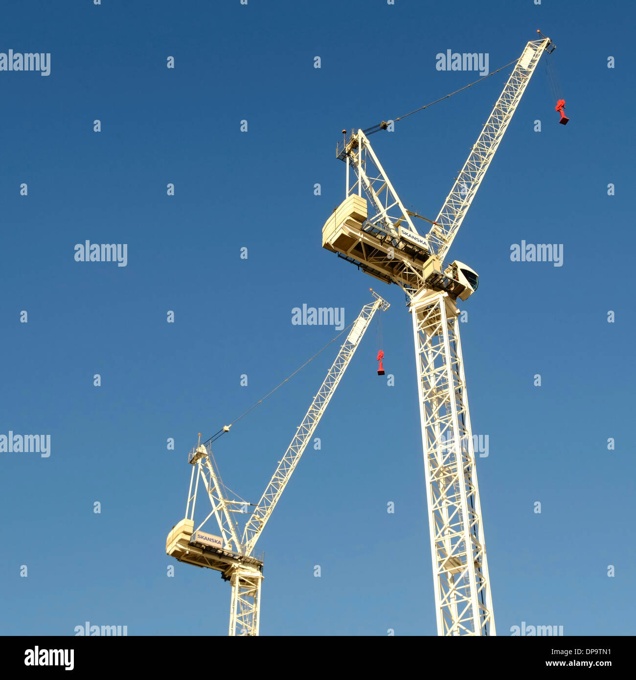 Towering Cranes at construction site in City of London Stock Photo - Alamy