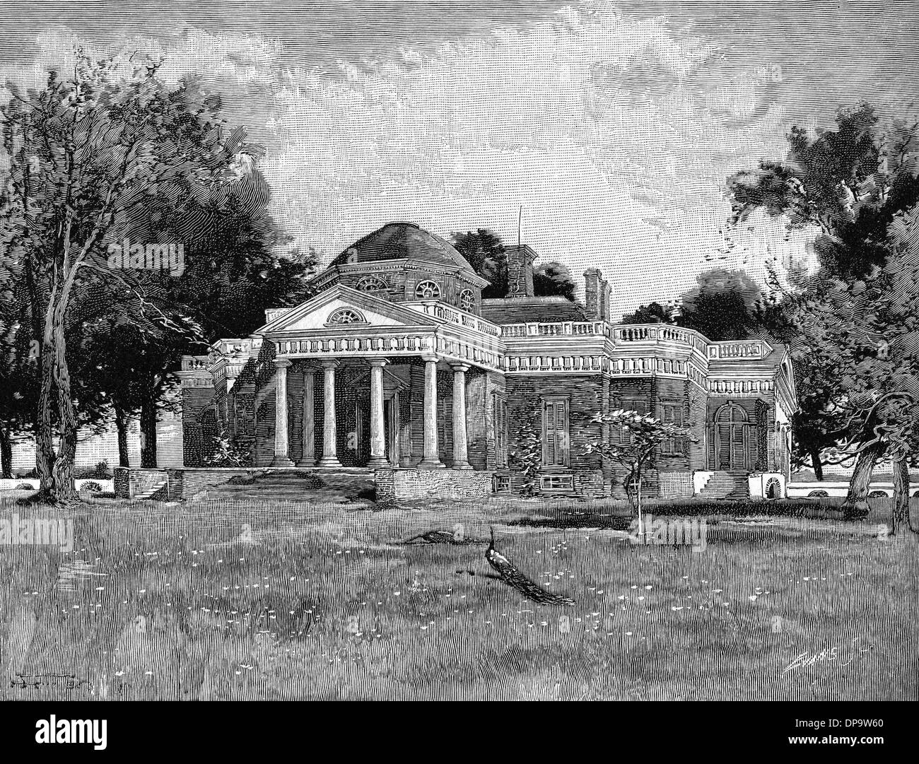 Monticello Black and White Stock Photos & Images - Alamy