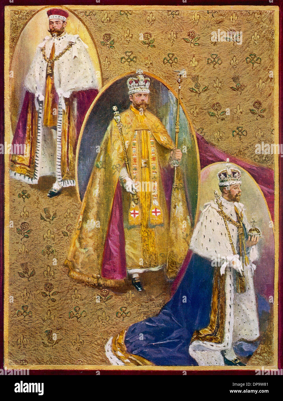 THREE CORONATION ROBES Stock Photo - Alamy