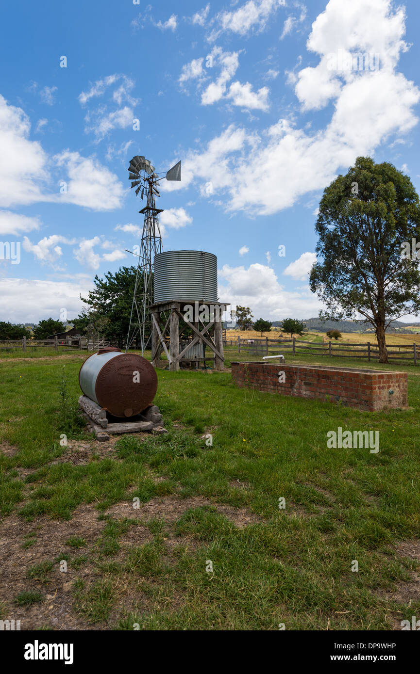 A Victorian rural scene of an old farm Stock Photo - Alamy