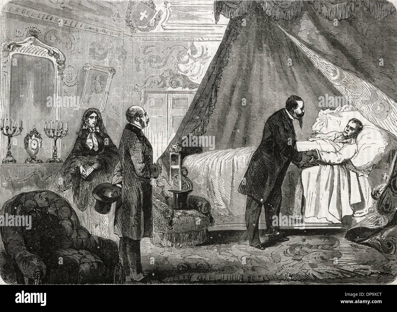 CAVOUR ON DEATHBED Stock Photo - Alamy