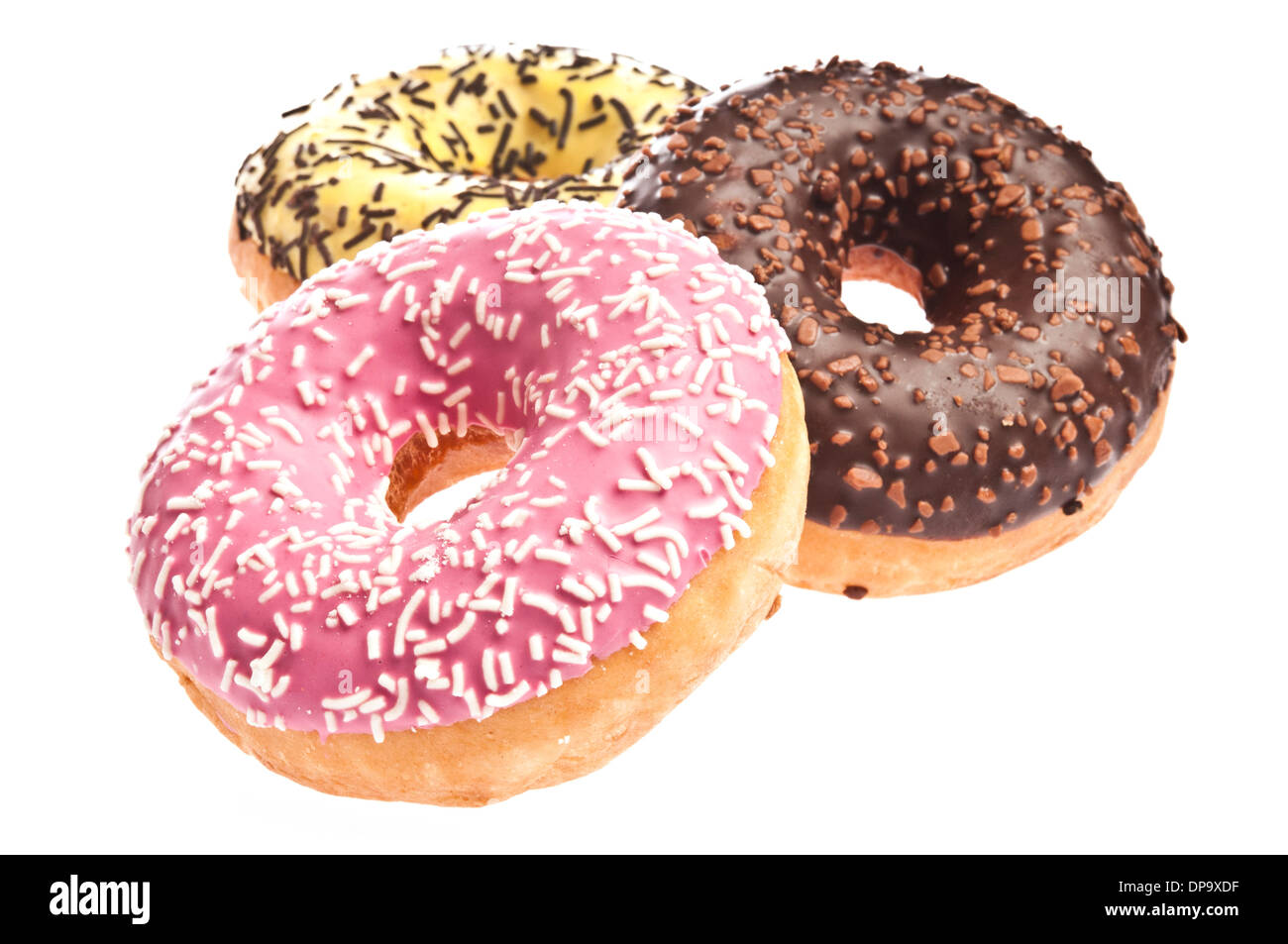 Three donuts hi-res stock photography and images - Alamy