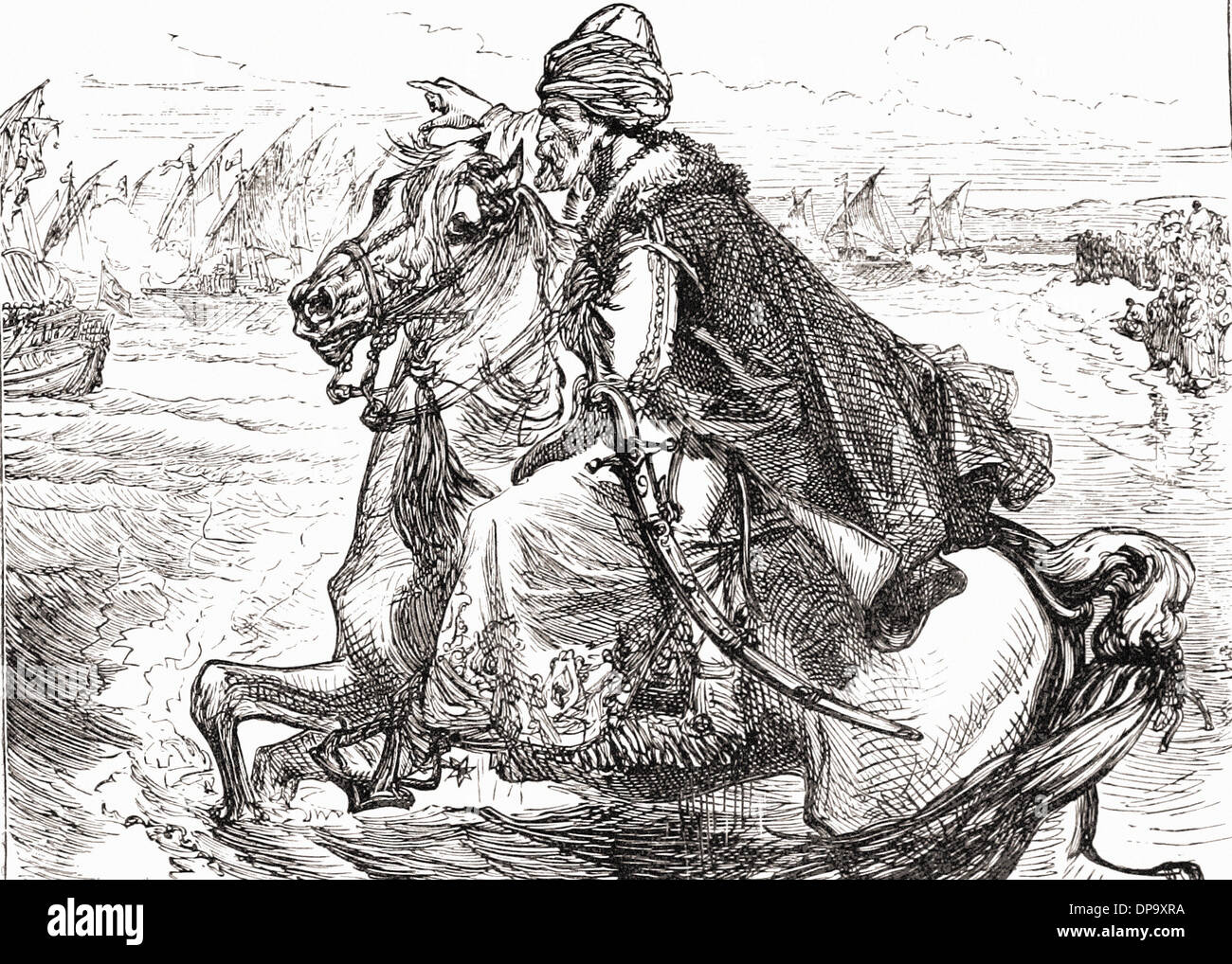 Portrait of MOHAMED II - British engraving XIX th Century Stock Photo ...