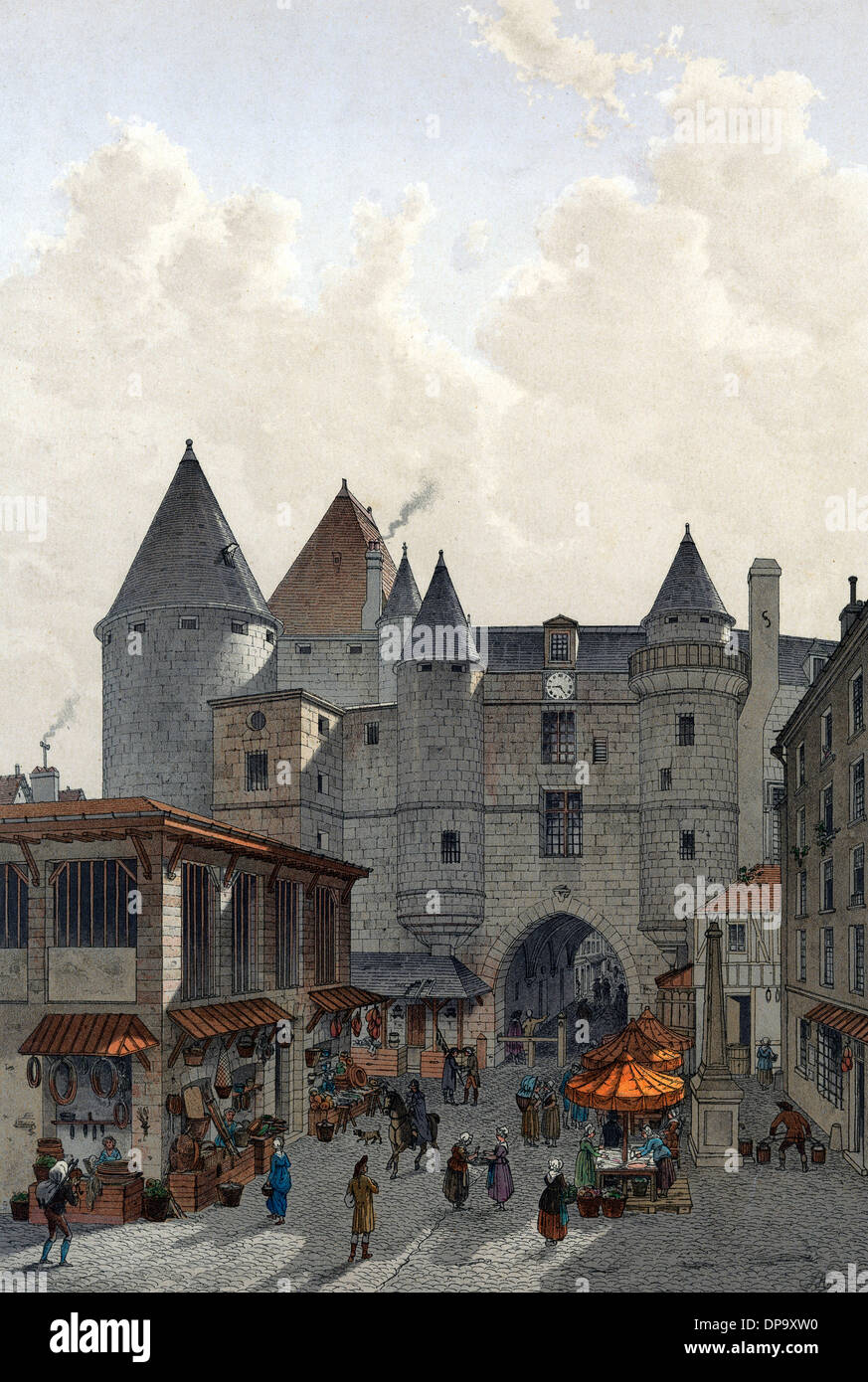 PARIS STREET 1800 Stock Photo - Alamy