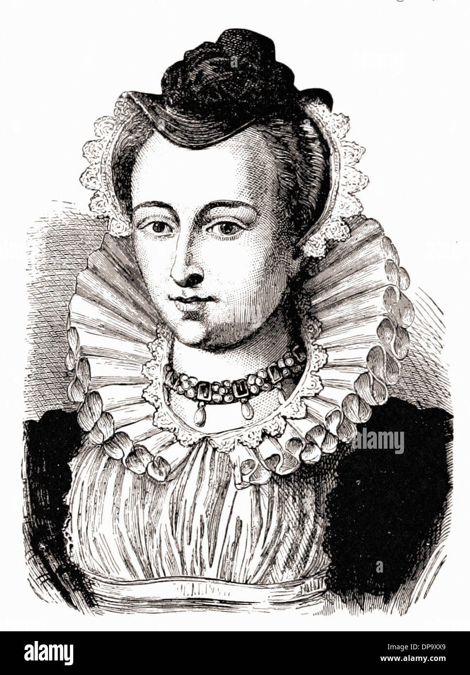 Engraving portrait of mary stuart british engraving xix th century hi ...