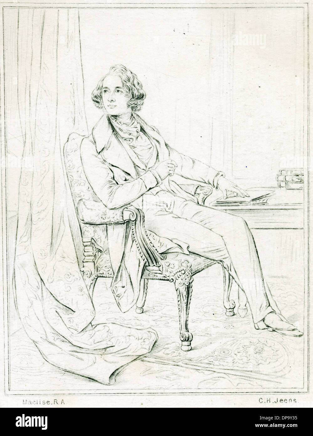 DICKENS MACLISE OUTLINE Stock Photo - Alamy