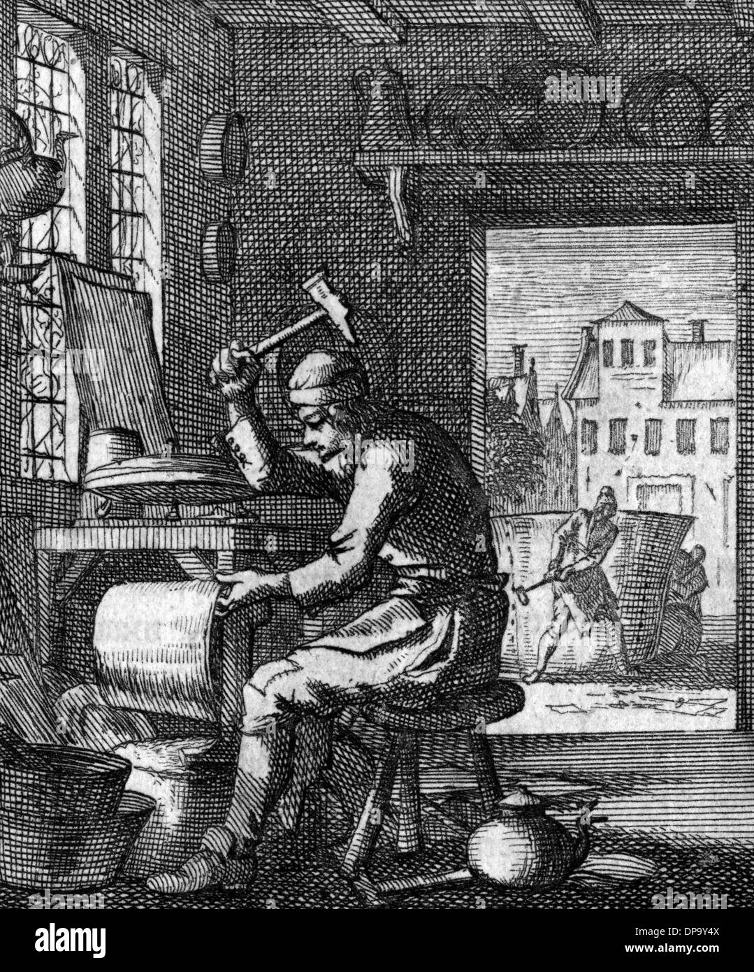Dutch Coppersmith 17th century Stock Photo - Alamy