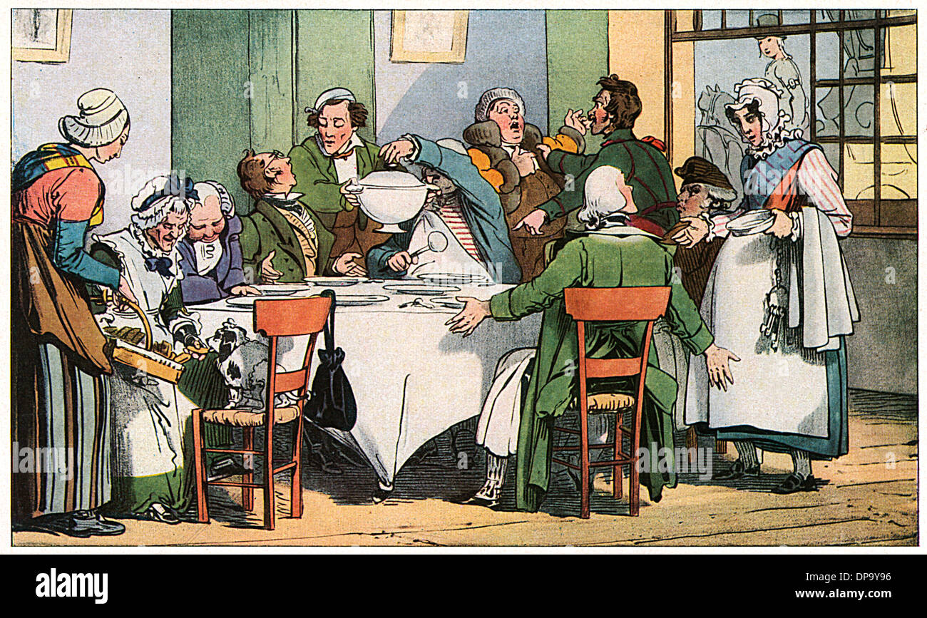 French Coaching Inn Stock Photo - Alamy