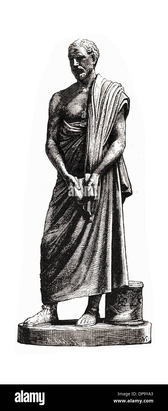 Portrait of DEMOSTHENES - British engraving XIX th Century Stock Photo ...