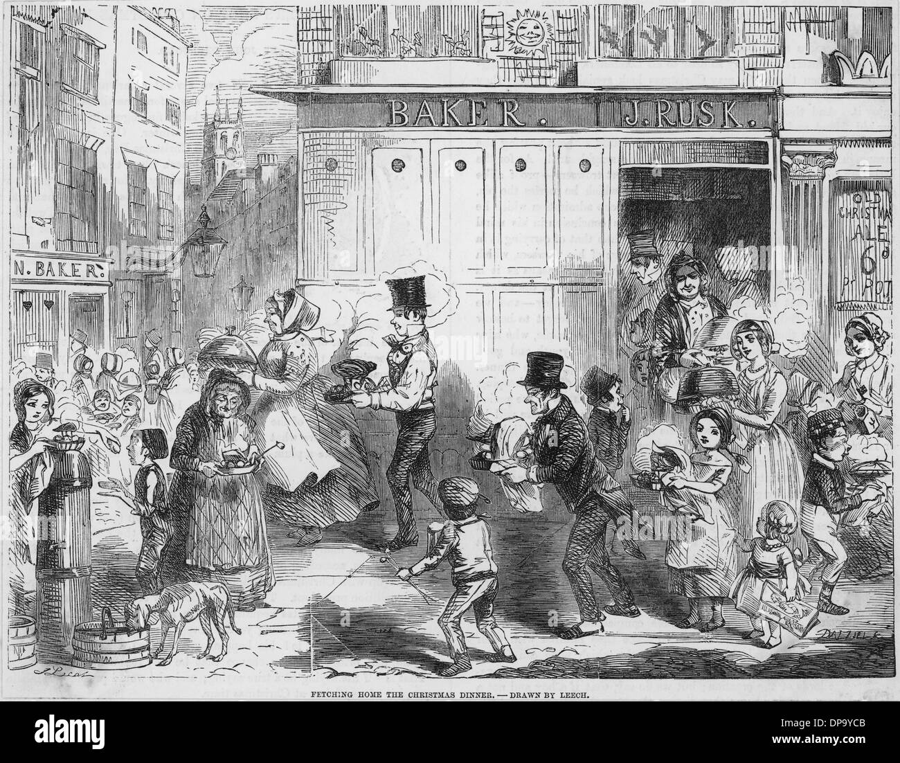 Xmas dinner Black and White Stock Photos & Images - Alamy