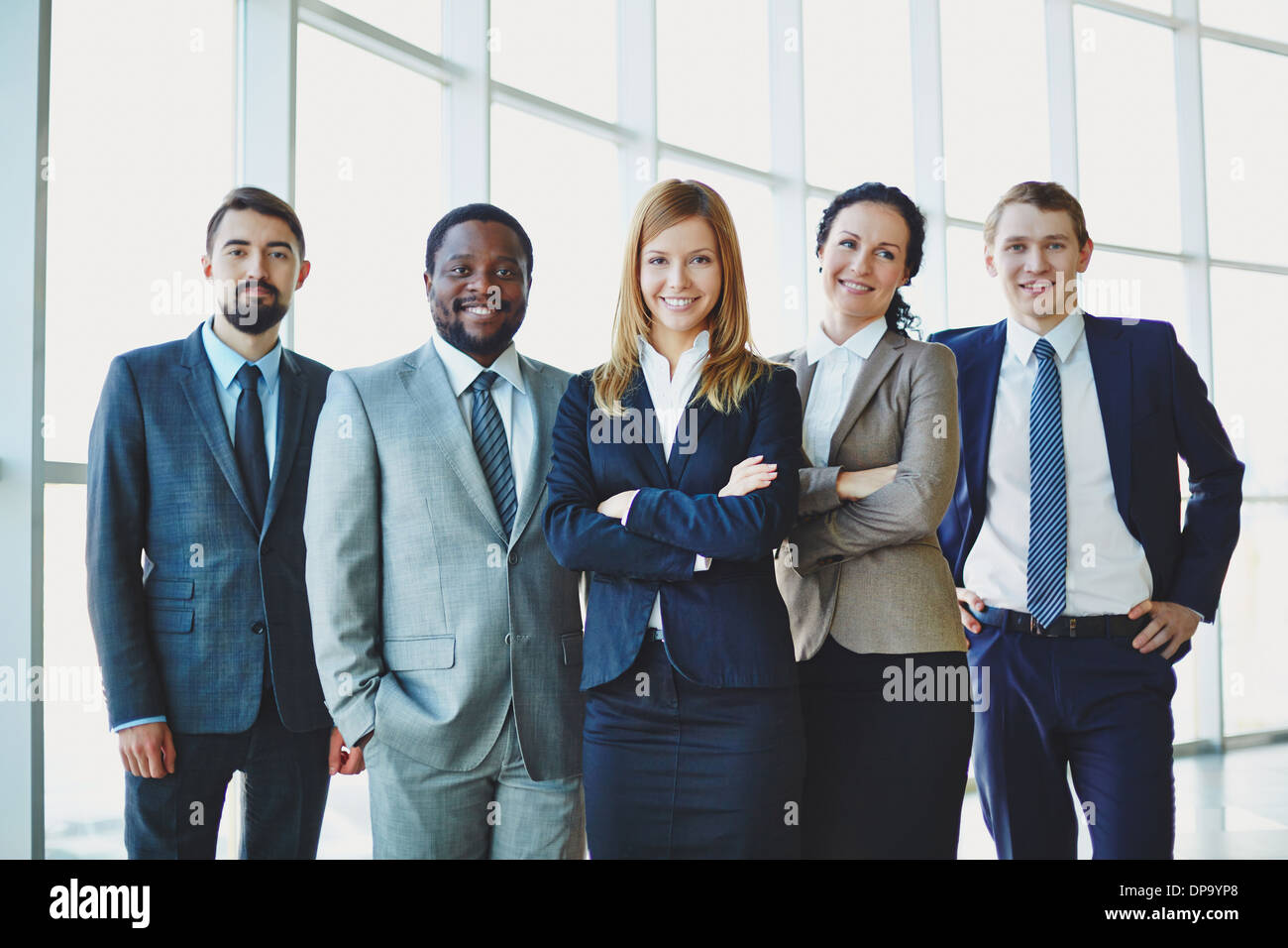 Group friendly business partners hi-res stock photography and images ...